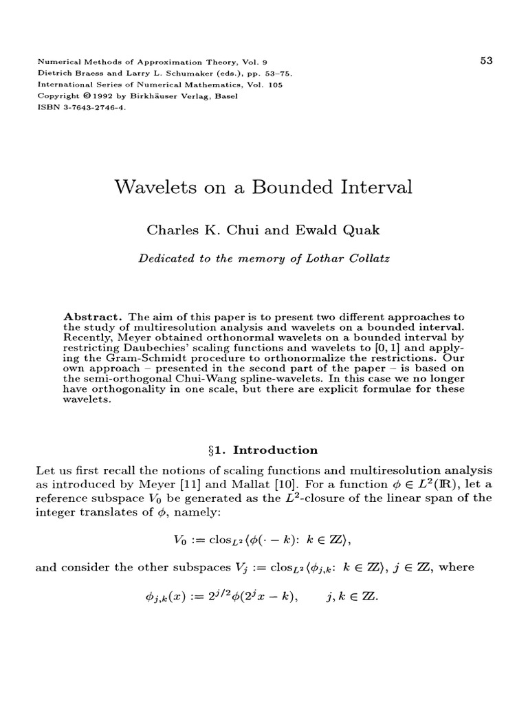Bases Biortogonales | PDF | Wavelet | Basis (Linear Algebra)