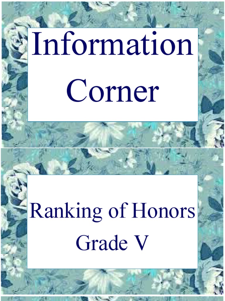 Information: Corner | PDF