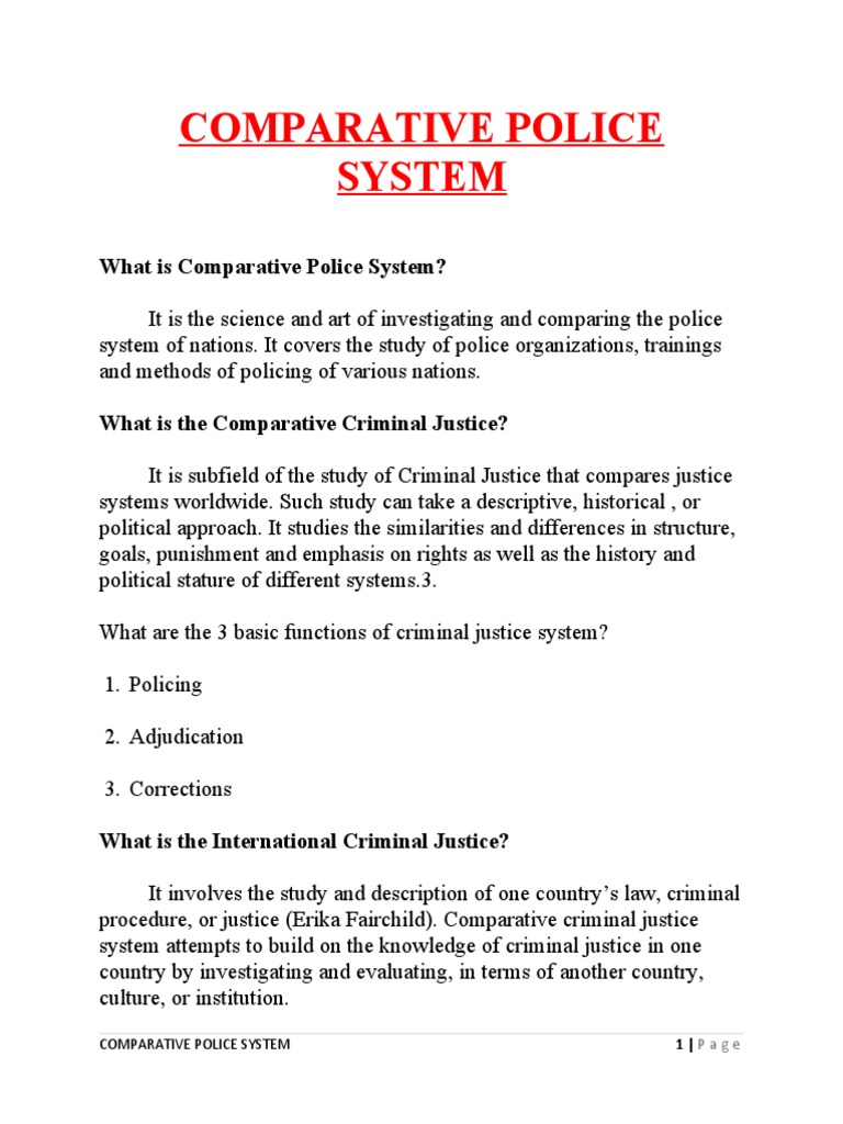 Comparative Criminal Justice | PDF | Human Trafficking | Organized Crime