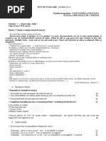 Test Substantivul Clasa 5 | PDF