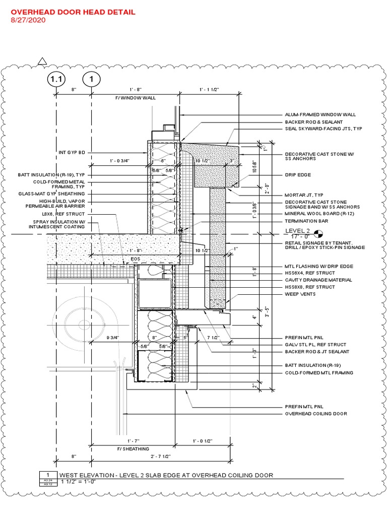 Overhead Coiling Door Head Detail | PDF | Insulators | Building Materials