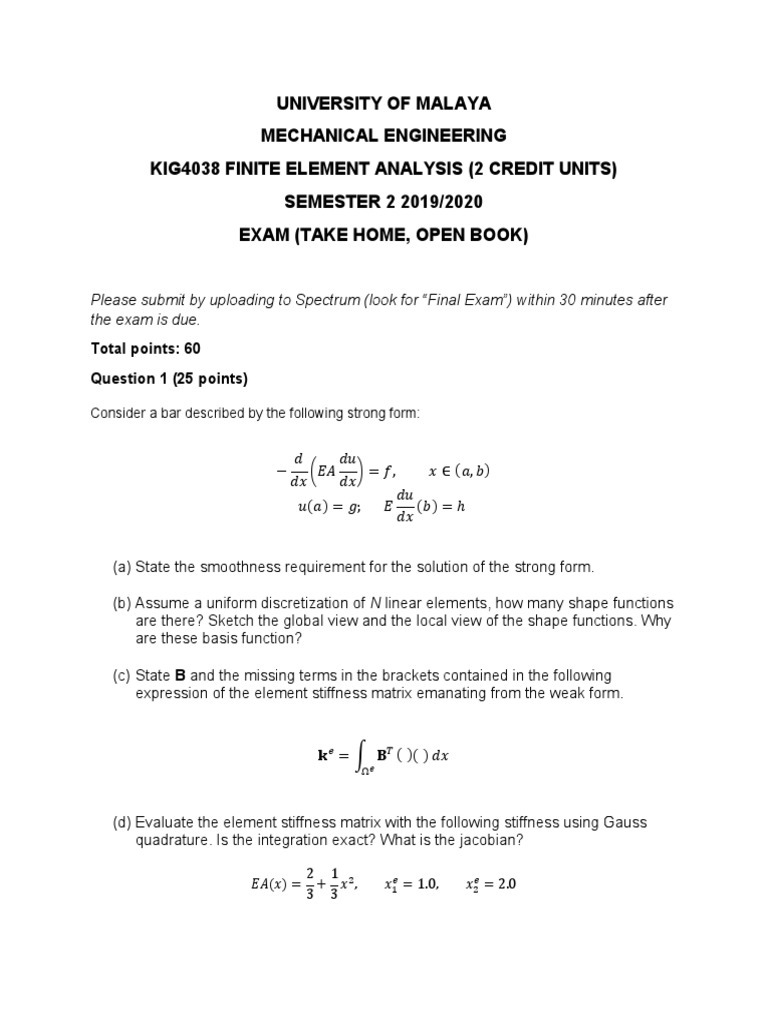 Final Exam KIG4038 2020 Freeform | PDF | Matrix (Mathematics) | Finite ...