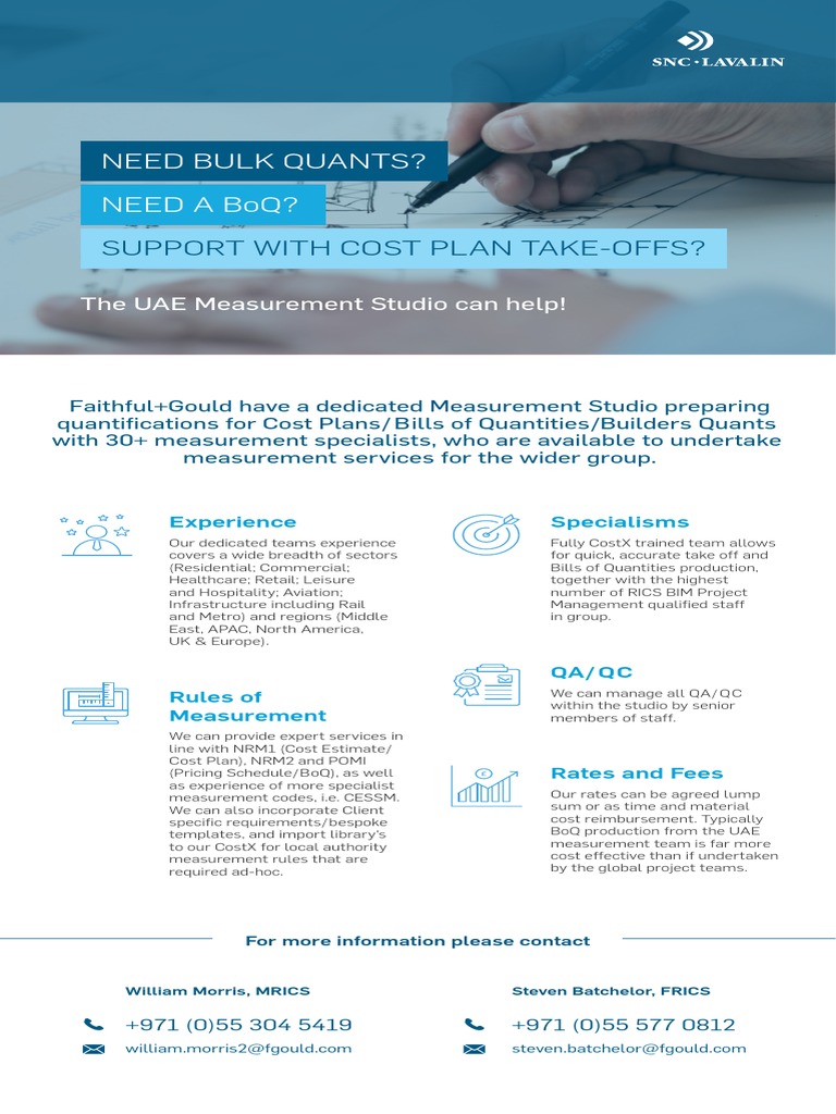 Need Bulk Quants? Need A Boq?: Support With Cost Plan Take-Offs? | PDF
