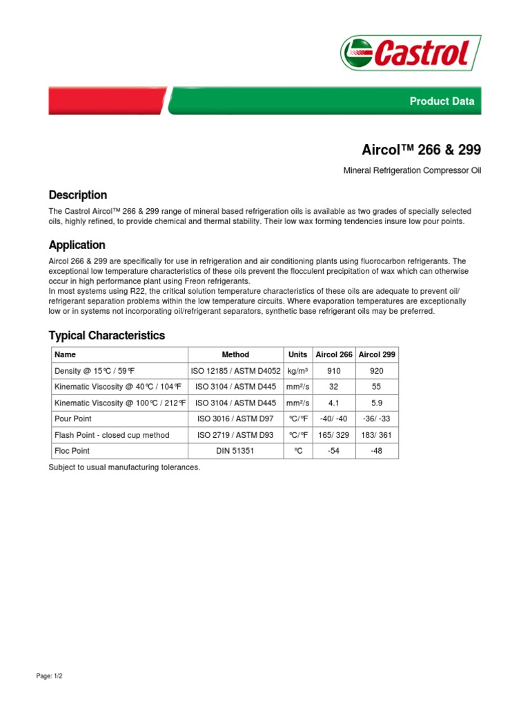 Aircol 266 - 299 | PDF | Refrigeration | Wax