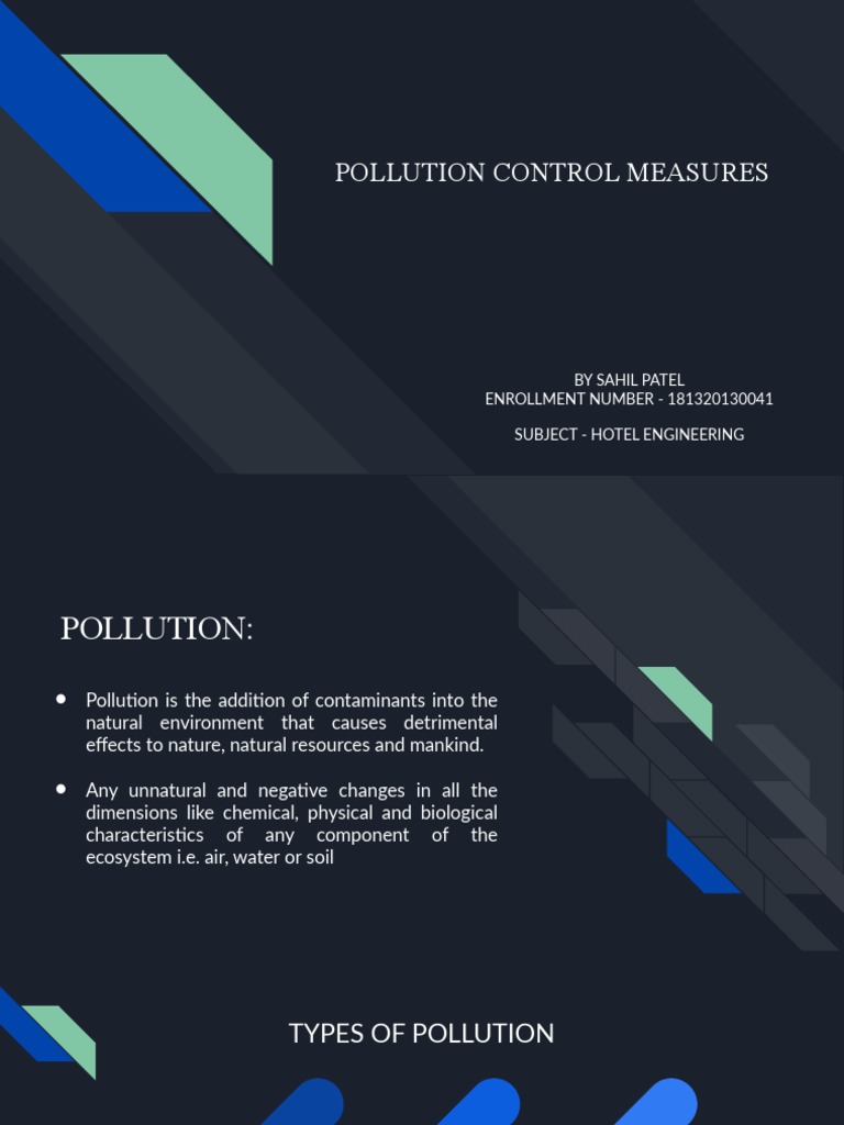 Pollution Control in Hotel Engineering | PDF | Soil | Toilet