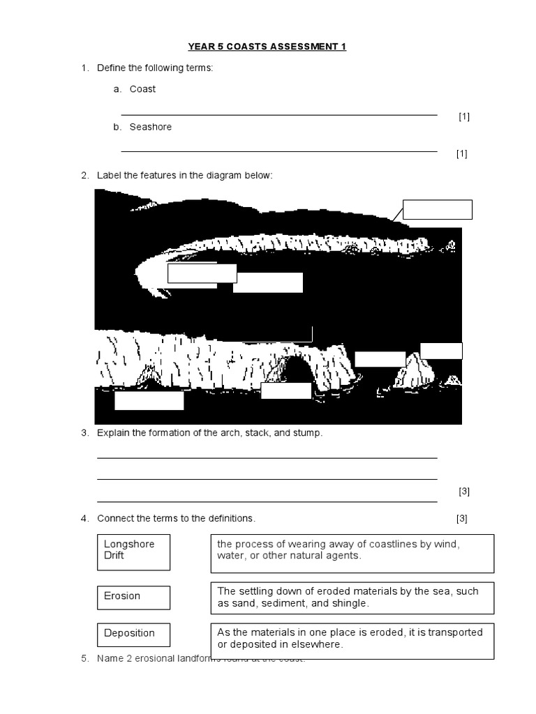 Year 5 Coasts Assessment Guide | PDF | Science & Mathematics