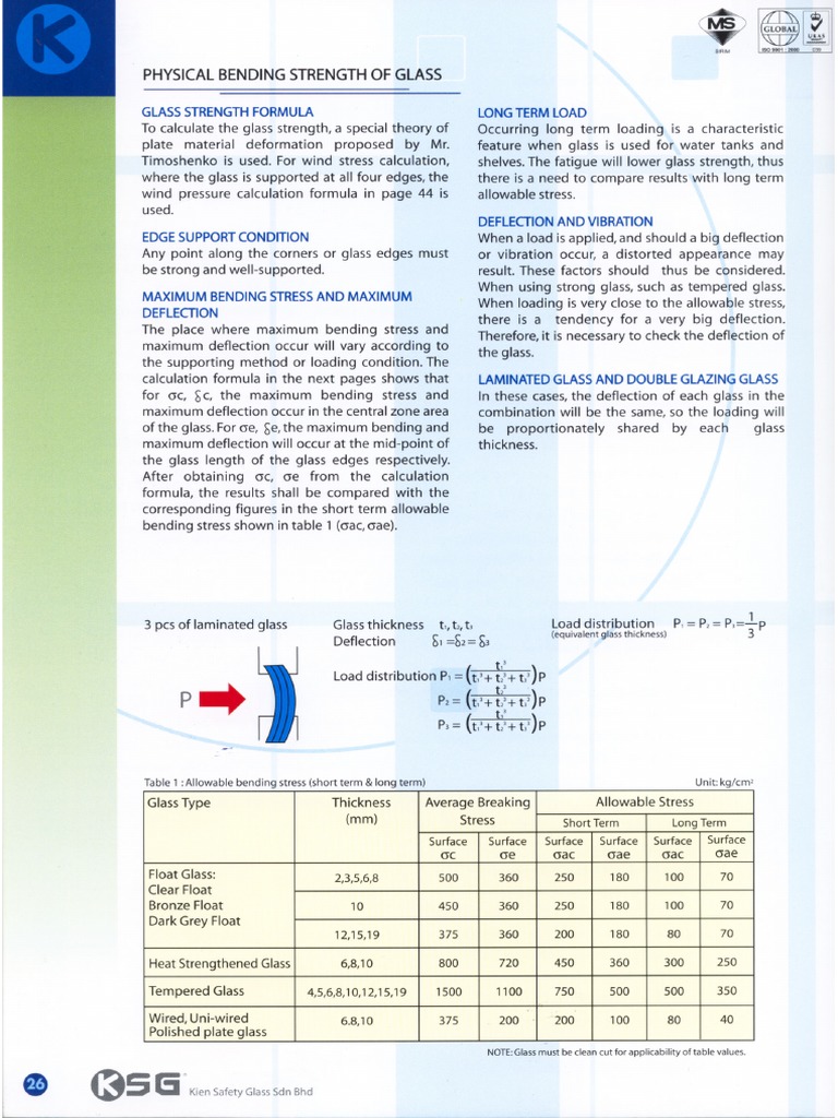 Kien Safety Glass - Physical Bending Strength of Glass PDF | PDF