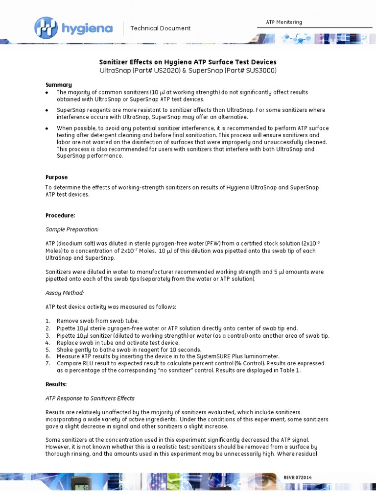 Ultrasnap (Part# Us2020) & Supersnap (Part# Sus3000) : Sanitizer ...