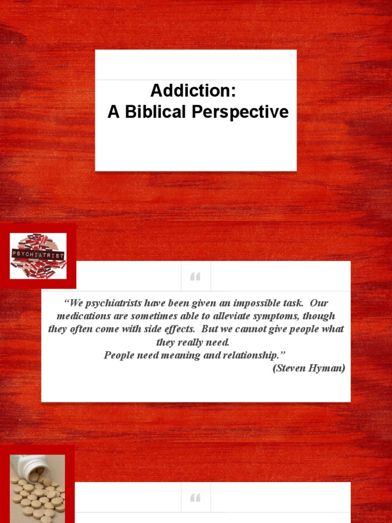Biblical Insights on Addiction | PDF | Idolatry | God
