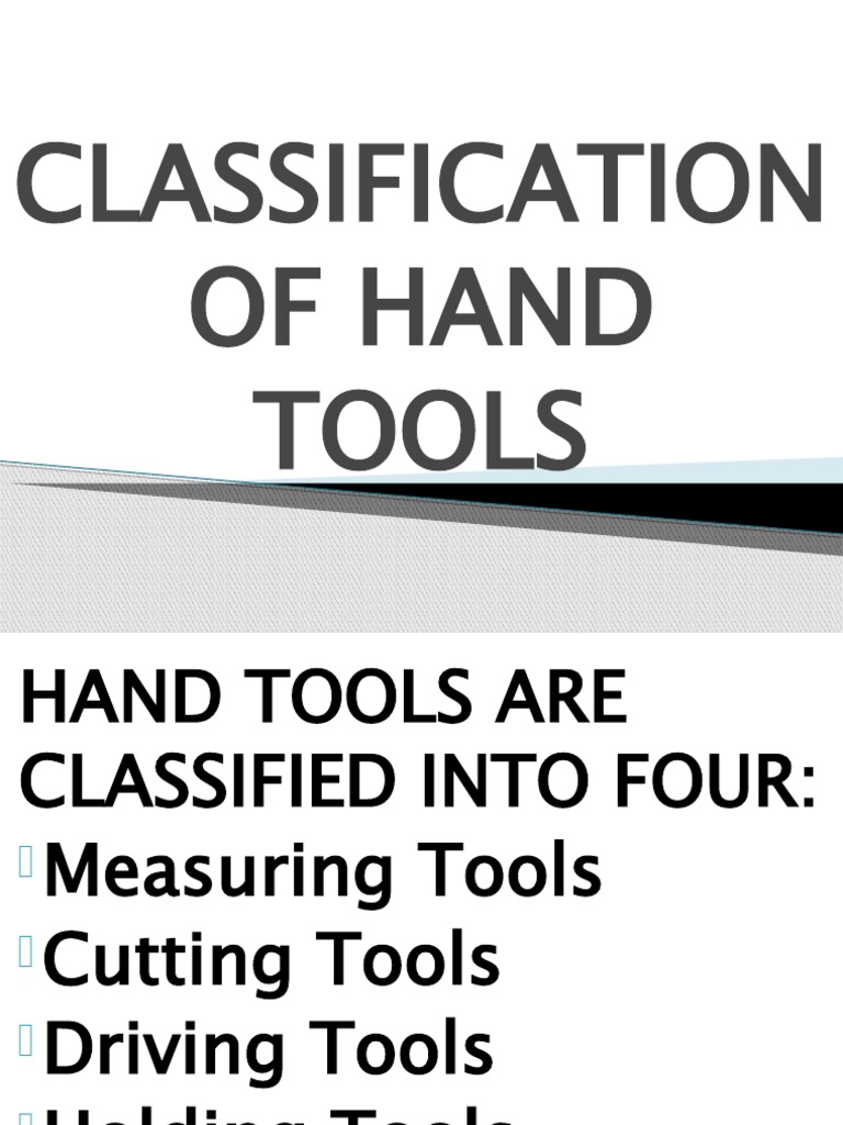 Lesson 1.1 Hand Tools | PDF