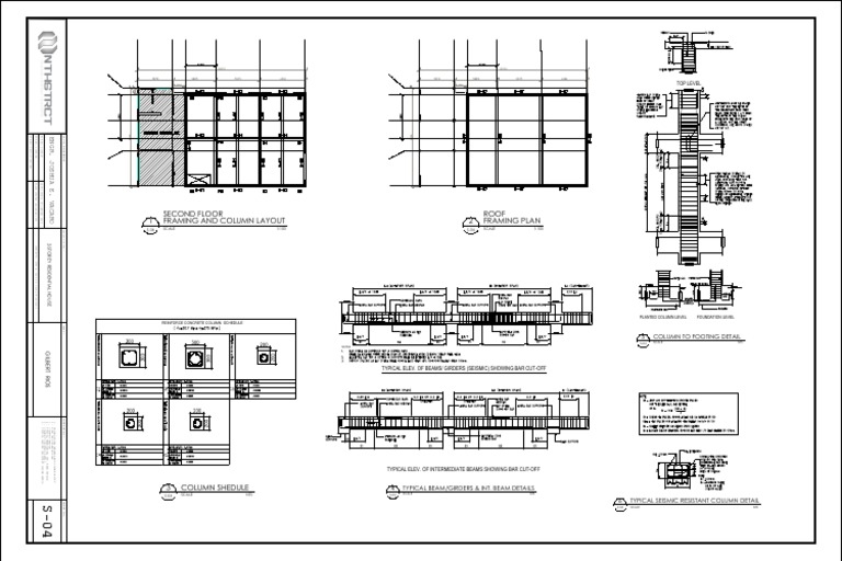 Typical Seismic Resistant Column Detail Drawing | PDF | Buildings And ...