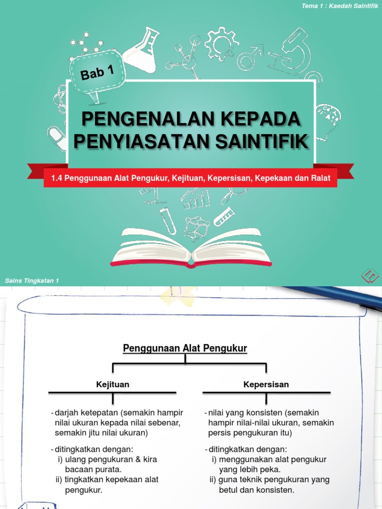 Sains Tingkatan 1 - Bab 1.4 Penggunaan Alat Pengukur, Kejituan ...