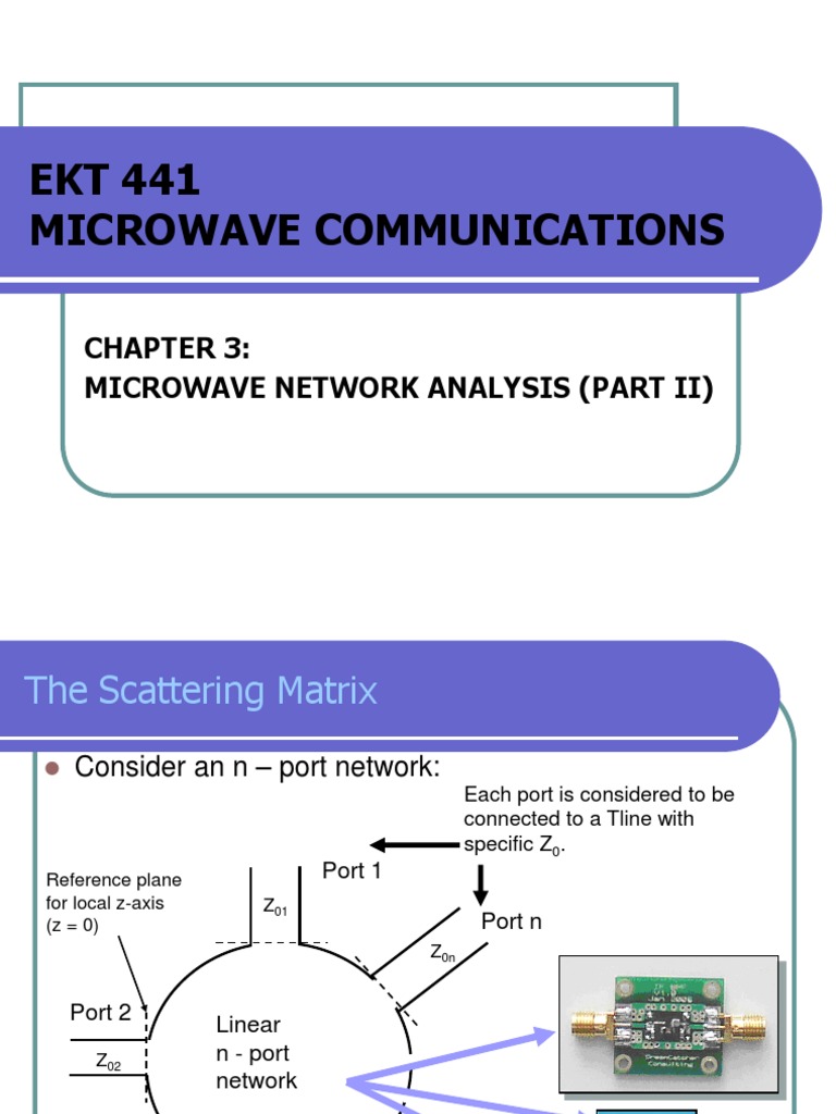 Analysis of Microwave Network Scattering Parameters | PDF | Electromagnetism | Electrical ...