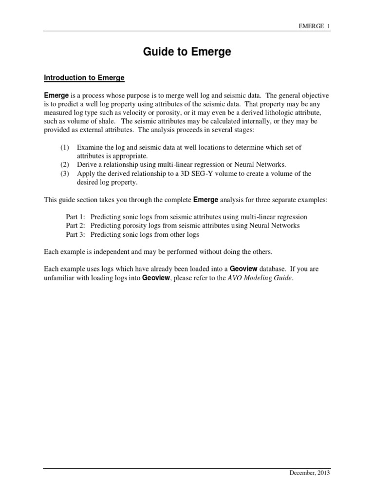 Emerge Guide PDF | PDF | Regression Analysis | Errors And Residuals