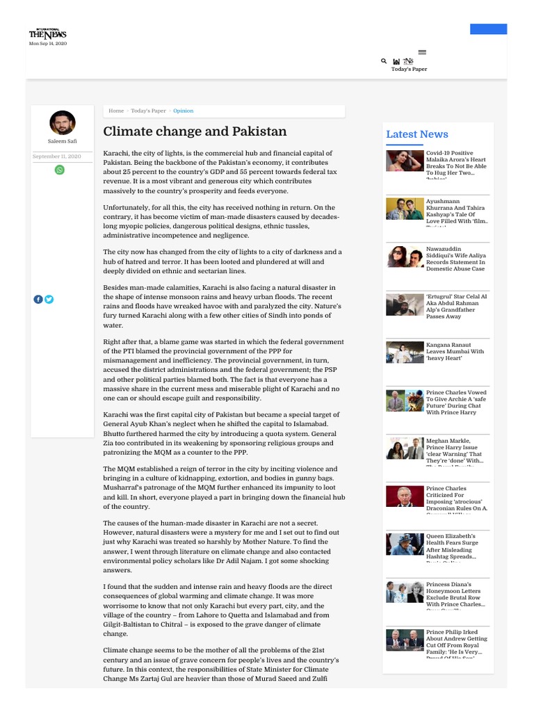 Karachi's Crisis: Climate and Governance | PDF | Global Warming | Rain