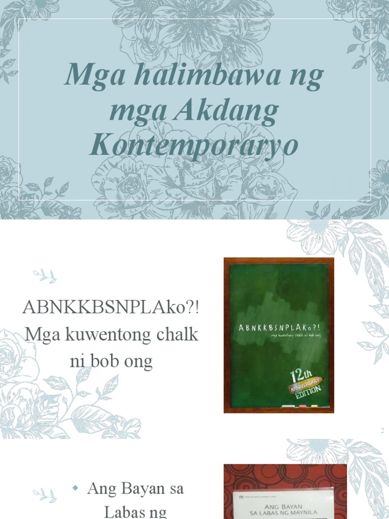 Akdang Kontemporaryo | PDF
