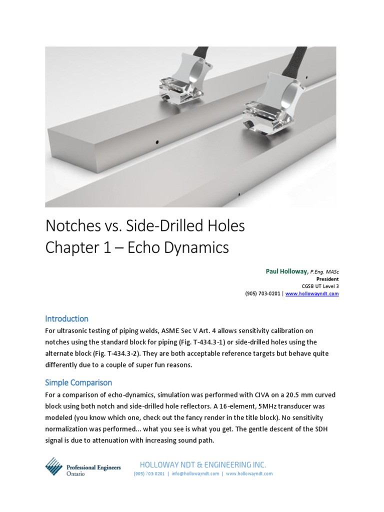 Notches vs. Side-Drilled Holes Chapter 1 - Echo Dynamics: Holloway NDT ...