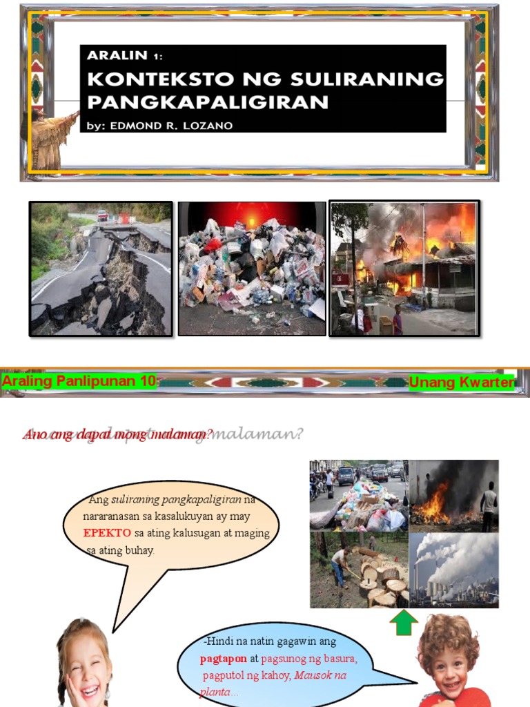 Aralin 2 Konteksto NG Suliraning Pangkapaligiran | PDF