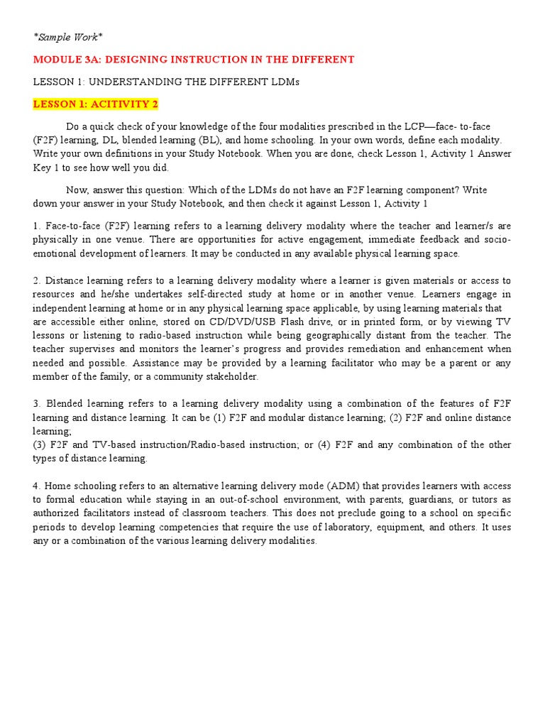 Understanding Distance Learning Modalities: A Comparison of Defining ...