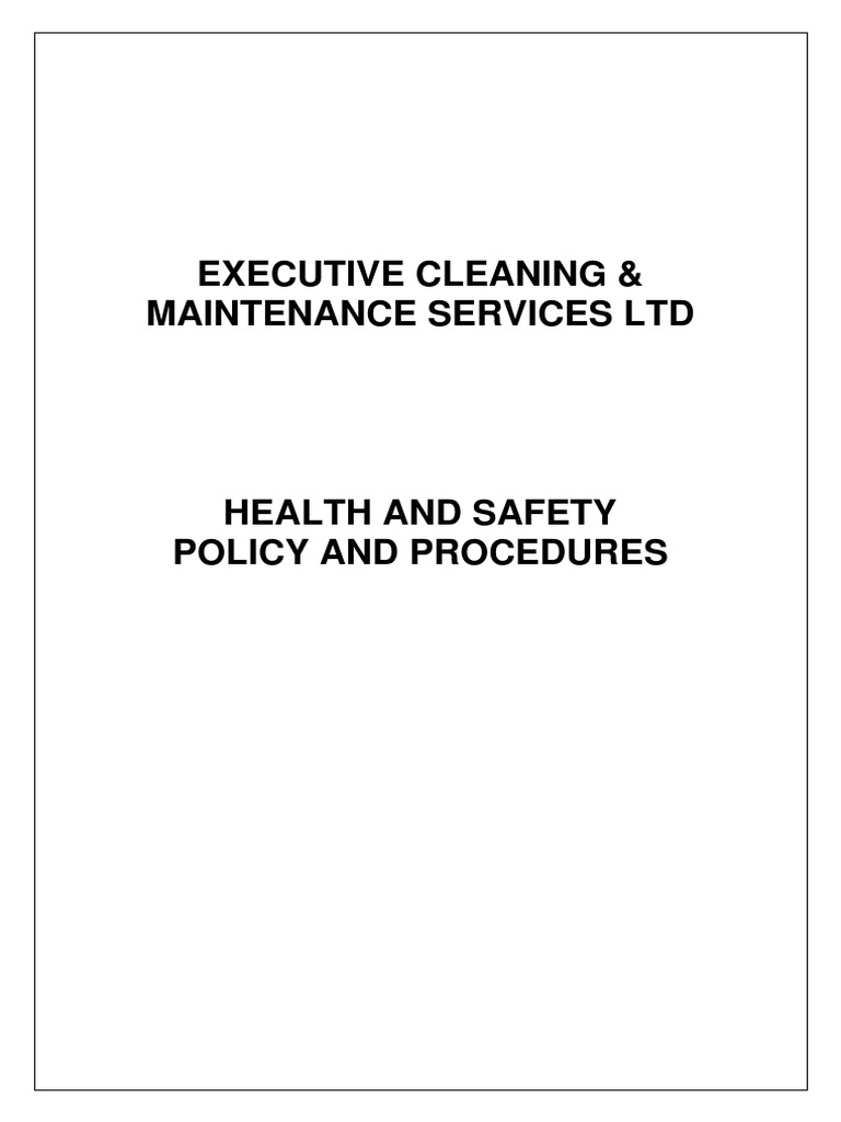 Cleaning Service | PDF | Occupational Safety And Health | Risk