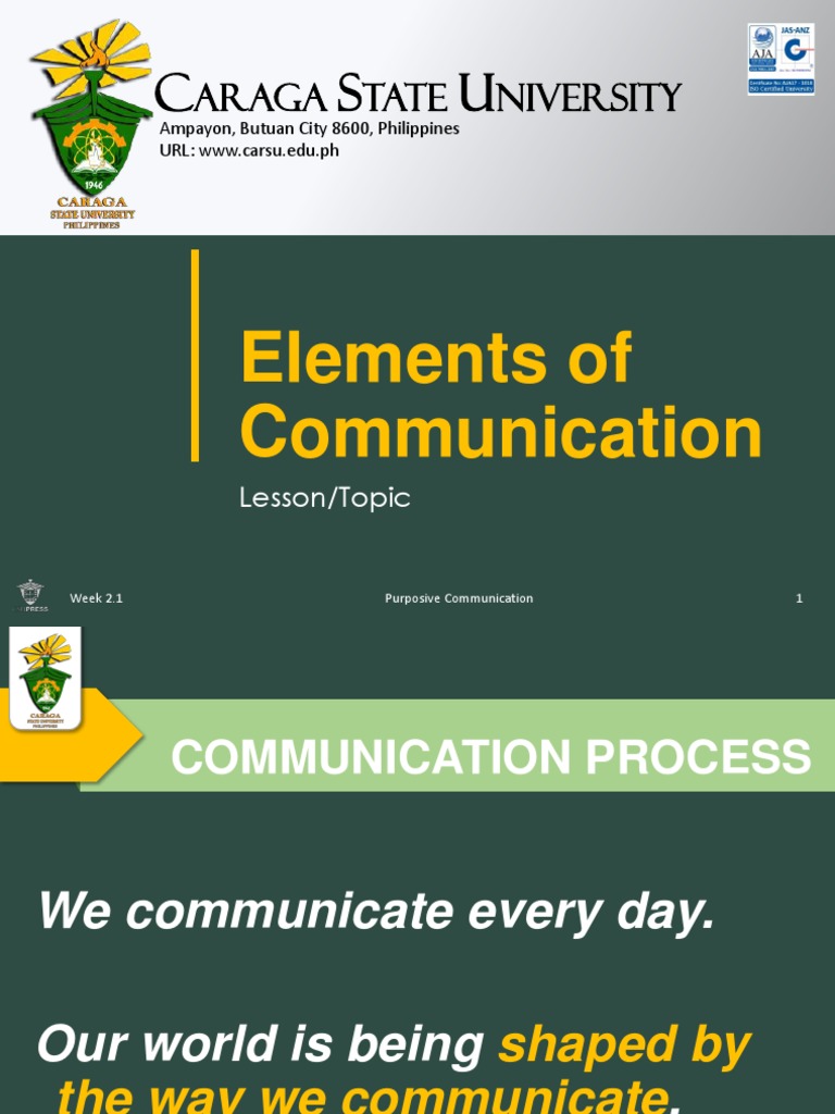 Elements of Communication | PDF