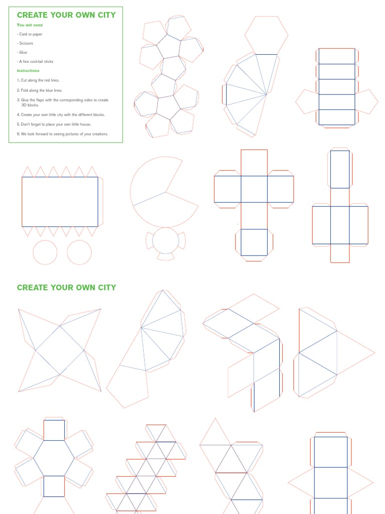Create Your Own 3D Paper City | PDF