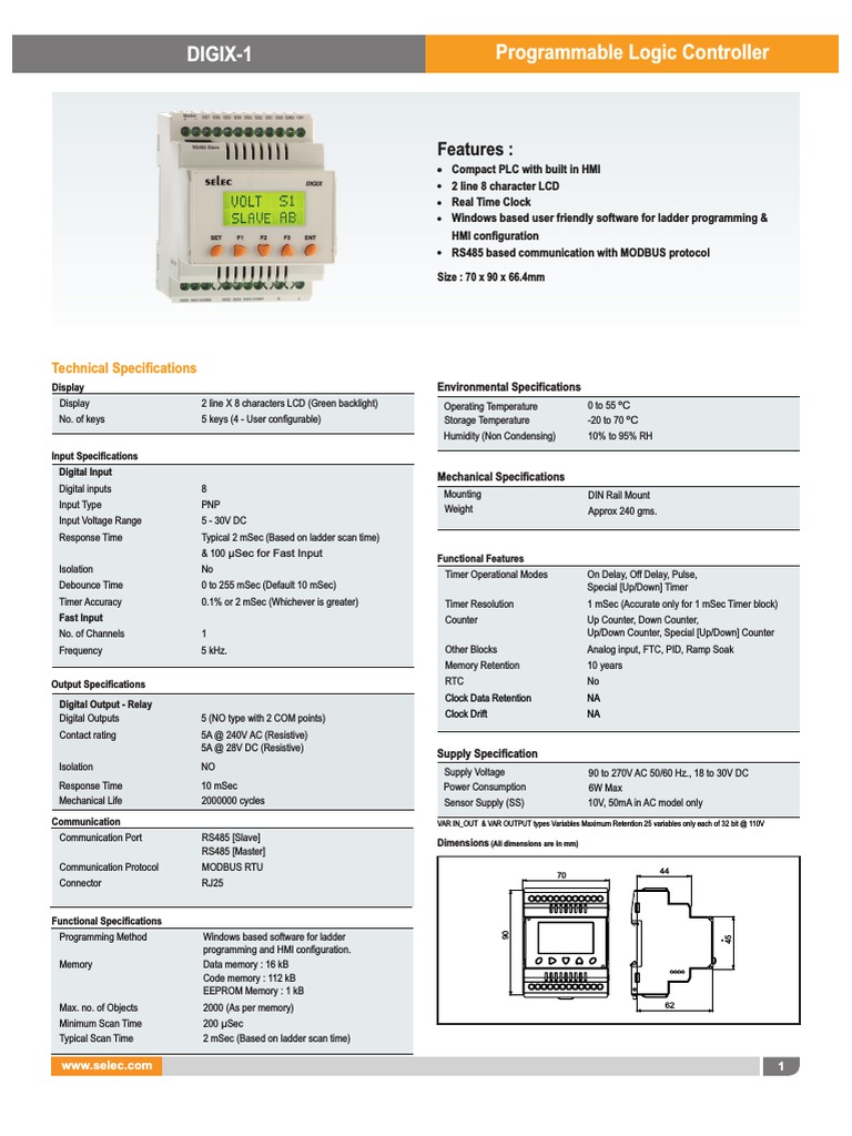 Digix | PDF | Timer | Programmable Logic Controller
