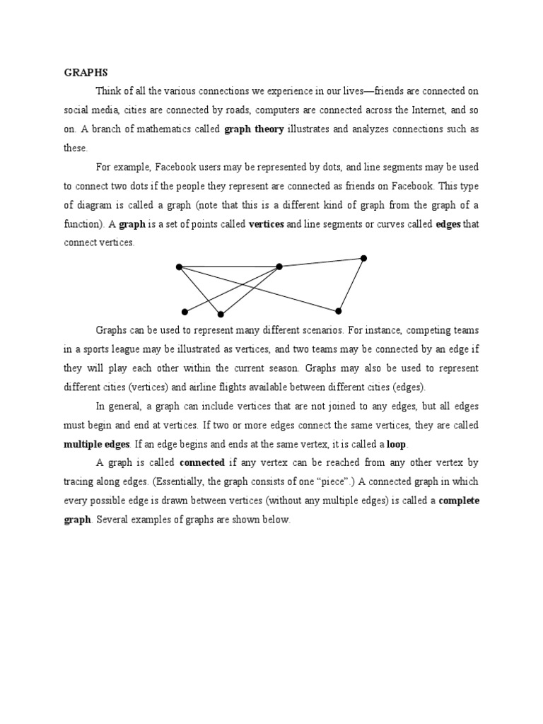 Semis Handout Graph Theory | PDF | Vertex (Graph Theory) | Theoretical ...