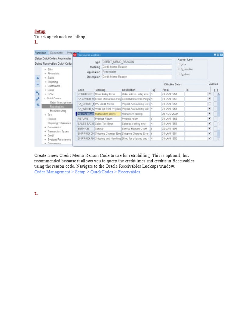 Setup Retroactive Billing | PDF | Finance & Money Management