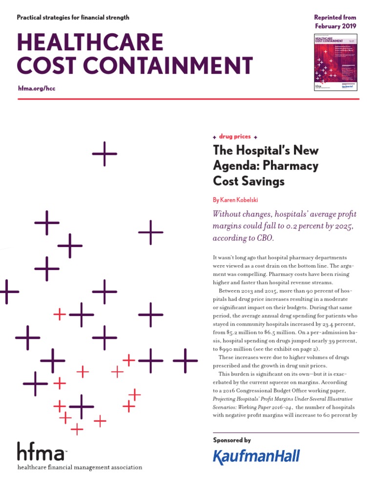 Healthcare Cost Containment 1 | PDF | Pharmacy | Hospital
