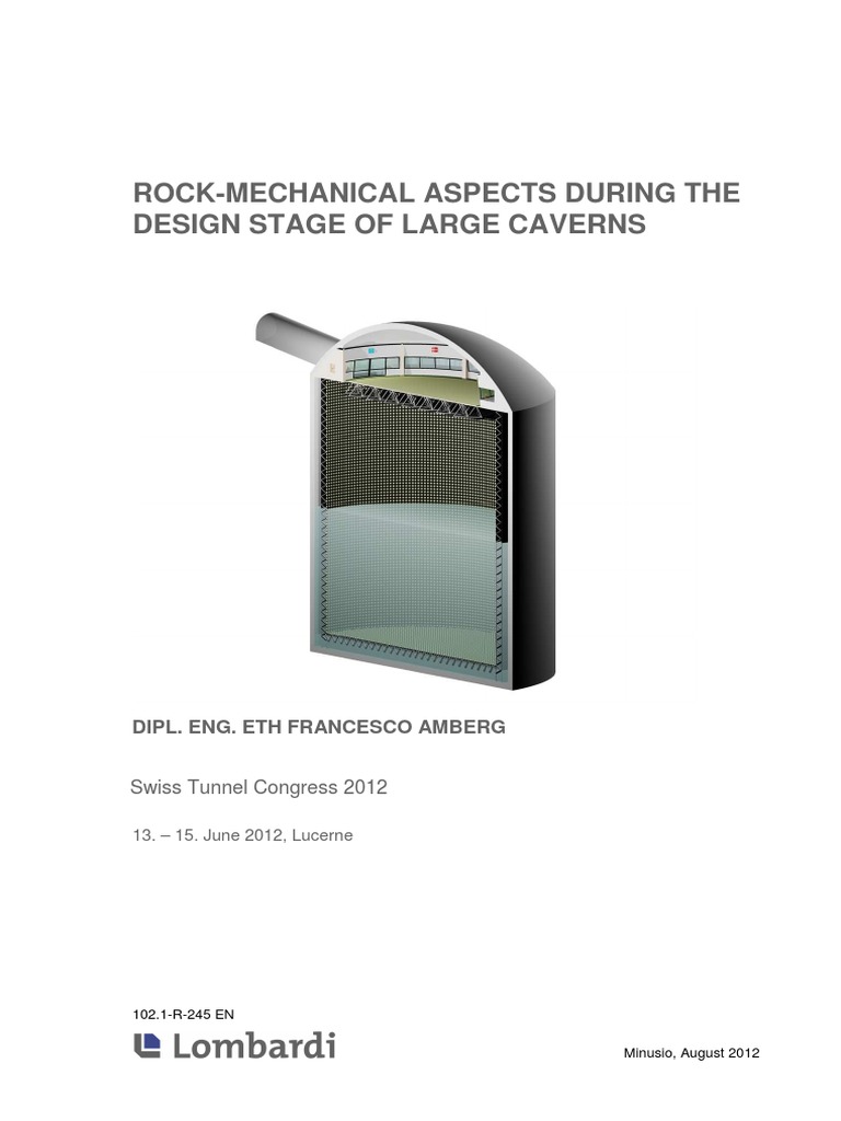 Rock-Mechanical Design for Large Caverns | PDF | Deformation ...