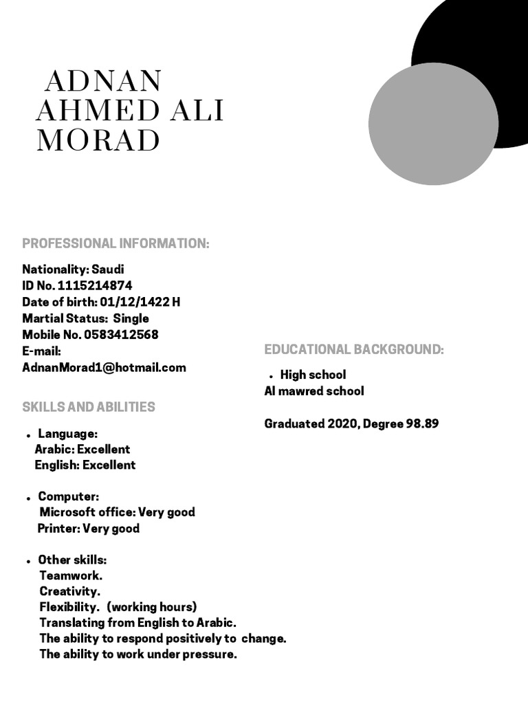 Adnan Resume PDF | PDF