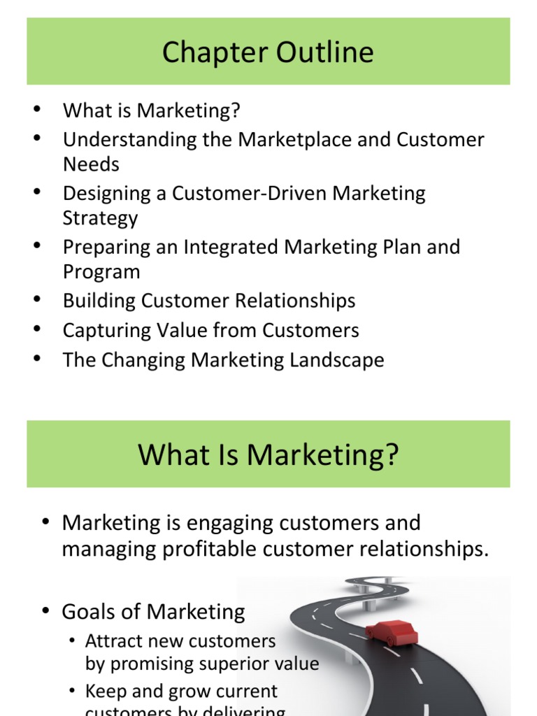 Chapter 1 - Marketing - Creating Customer Value and Engagement PDF | PDF | Customer | Marketing