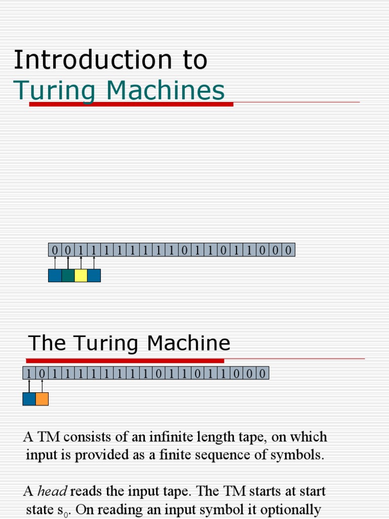 Introduction To: Turing Machines | PDF | Algorithms | Discrete Mathematics