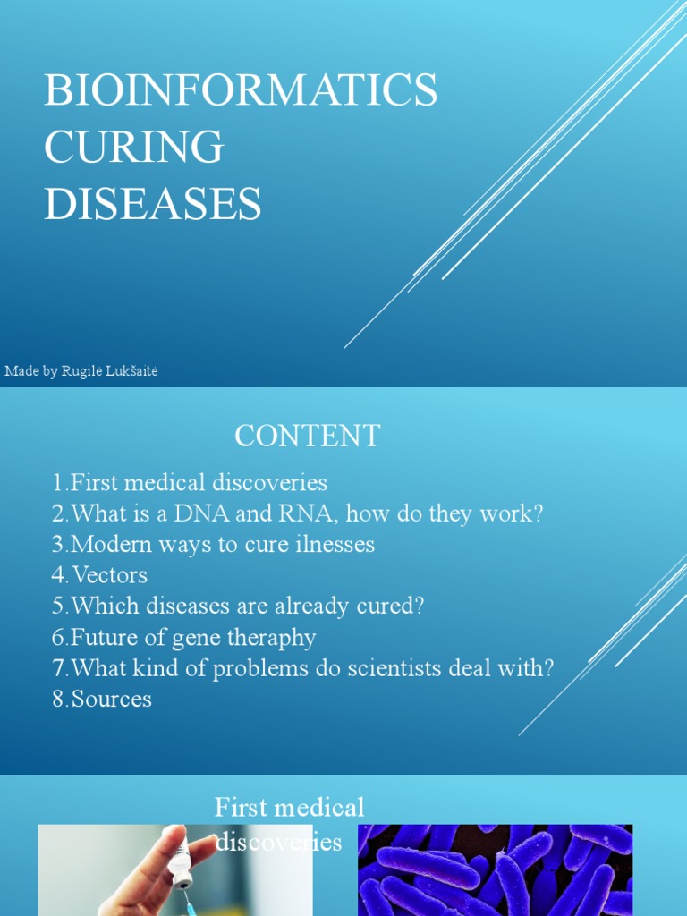 Bioinformatics Curing Diseases | PDF | Viral Vector | Gene Therapy