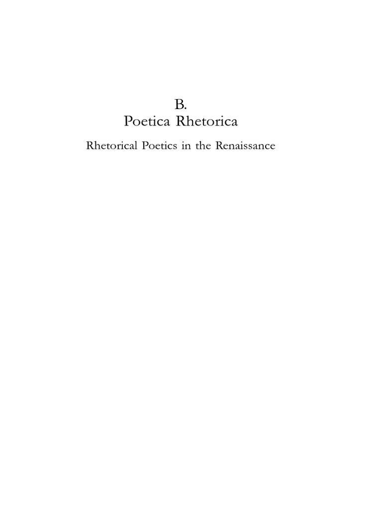 (9783110174618 - Rhetoric and Renaissance Culture) B. Poetica Rhetorica ...