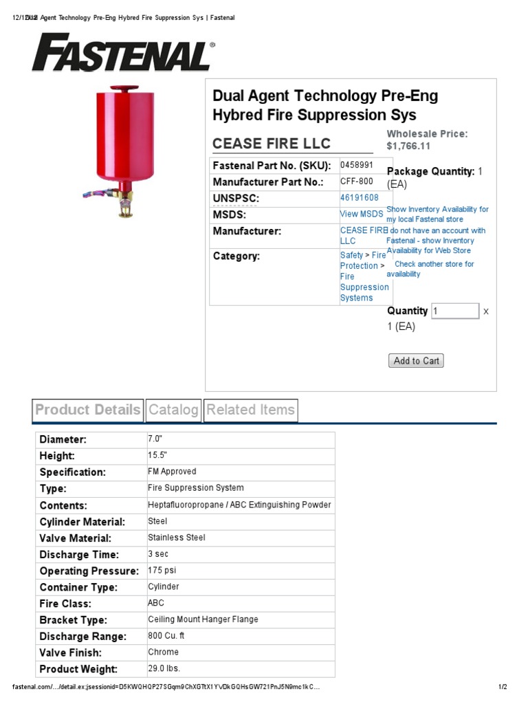Dual Agent Technology Pre-Eng Hybred Fire Suppression Sys | PDF | Nature