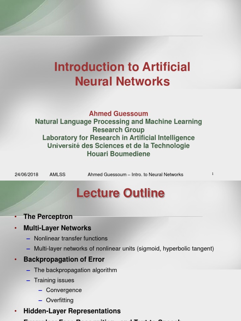Introduction To Artificial Neural Networks | PDF | Artificial Neural Network | Computational ...