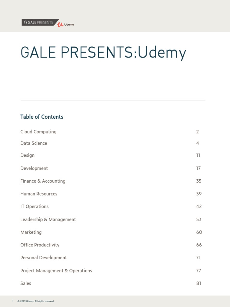 Public Gale Presents Udemy Course List 20191202 | PDF | Cloud Computing ...