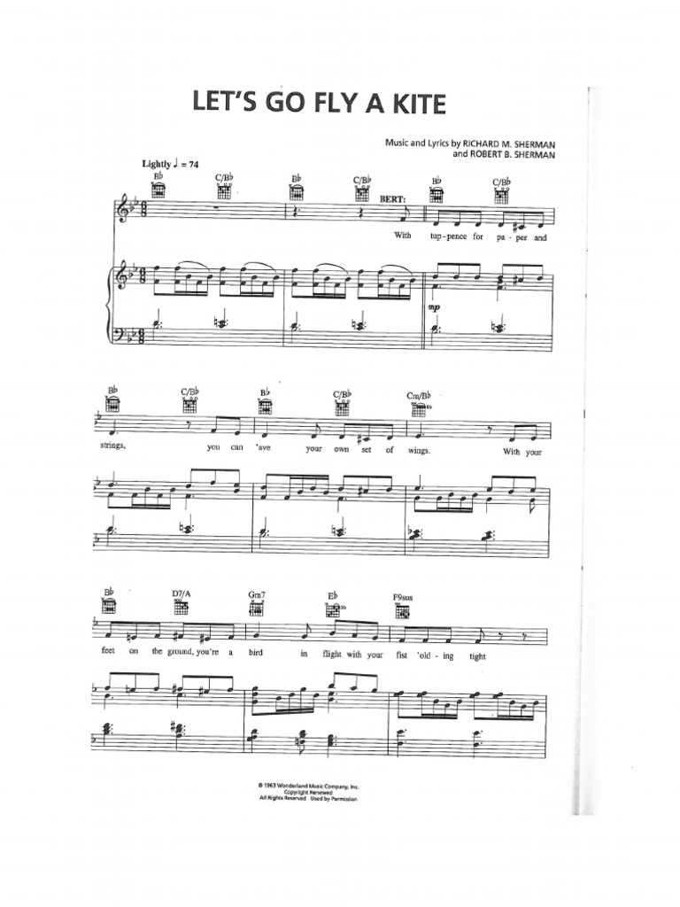 Mary Poppins - Lets Go Fly A Kite | PDF