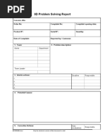 8D Report Template Excel | PDF