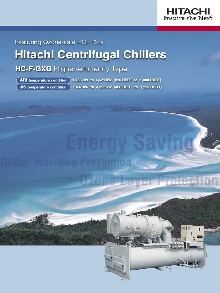 Hitachi Centrifugal Chillers: HC-F-GXG Higher-Efficiency Type | PDF ...