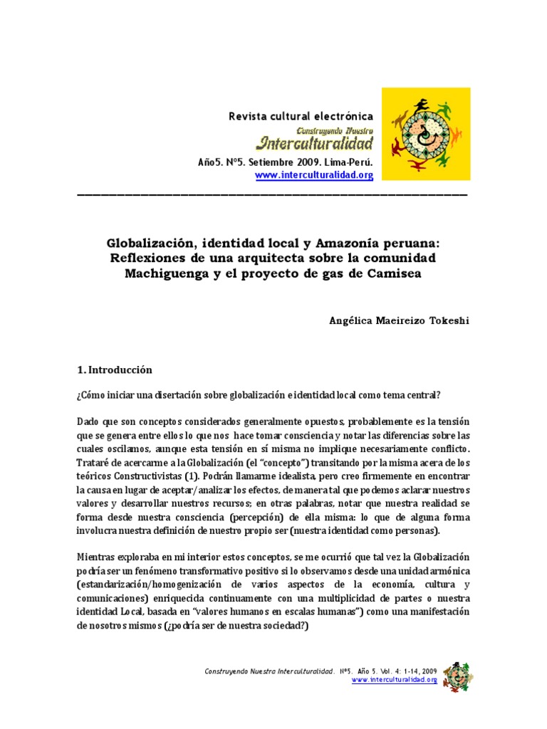 Reflexiones sobre la identidad local y la globalización a través de la experiencia de diseñar ...