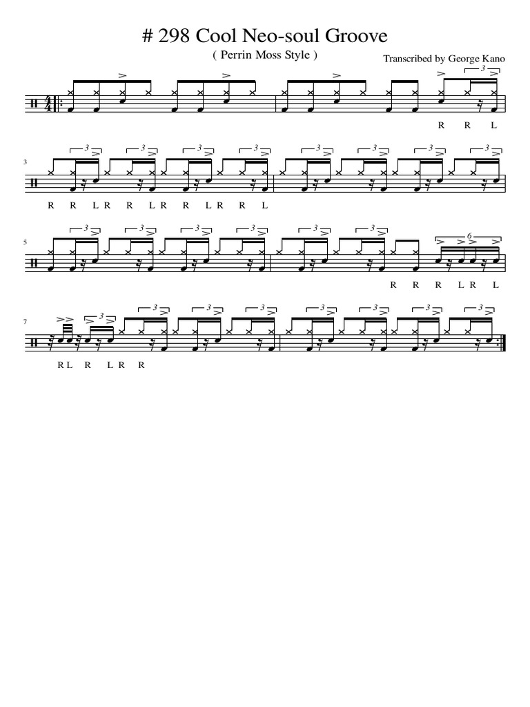 # 298 Cool Neo-Soul Groove: (Perrin Moss Style) | PDF