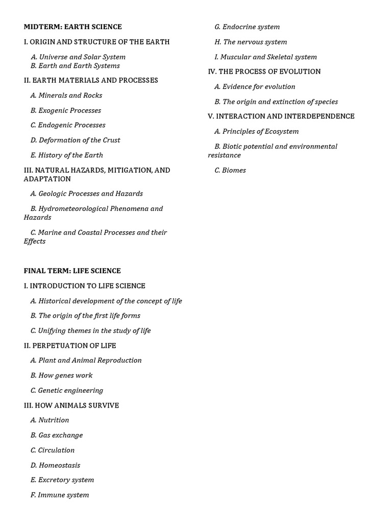 Earth Sci - Week 1 | PDF | Plate Tectonics | Rock (Geology)