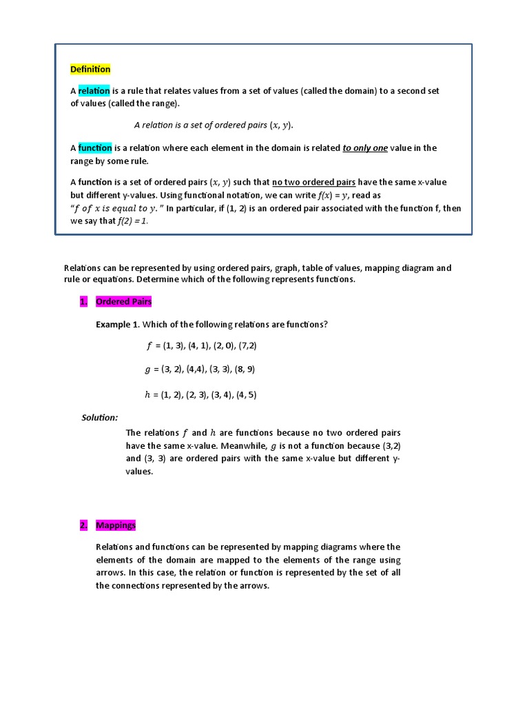 GEn Math Lecture Notes | PDF | Function (Mathematics) | Mathematical ...