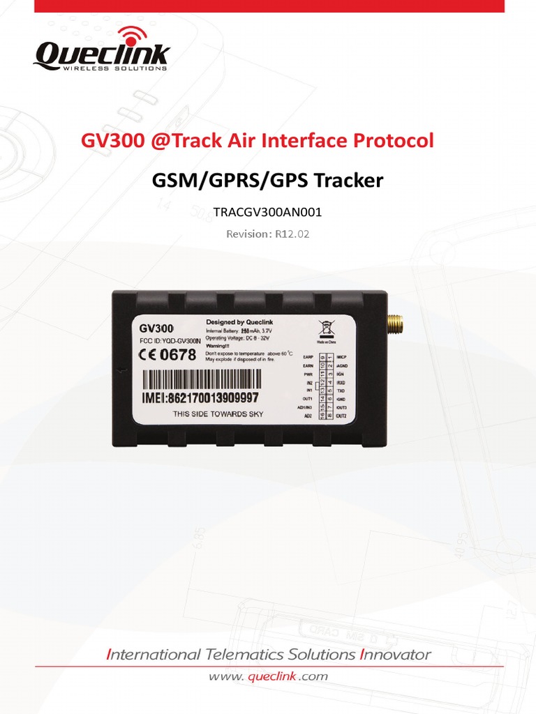 GV300 @track Air Interface Protocol R12.02 PDF | PDF | Transmission ...