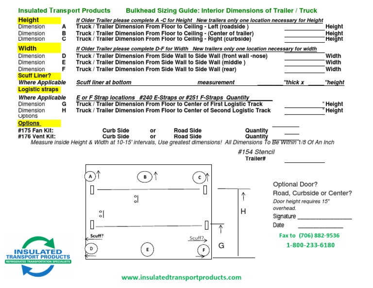 ITP Bulkhead Sizing Guide - ONE PIECE BULKHEAD | PDF | Wheeled Vehicles ...