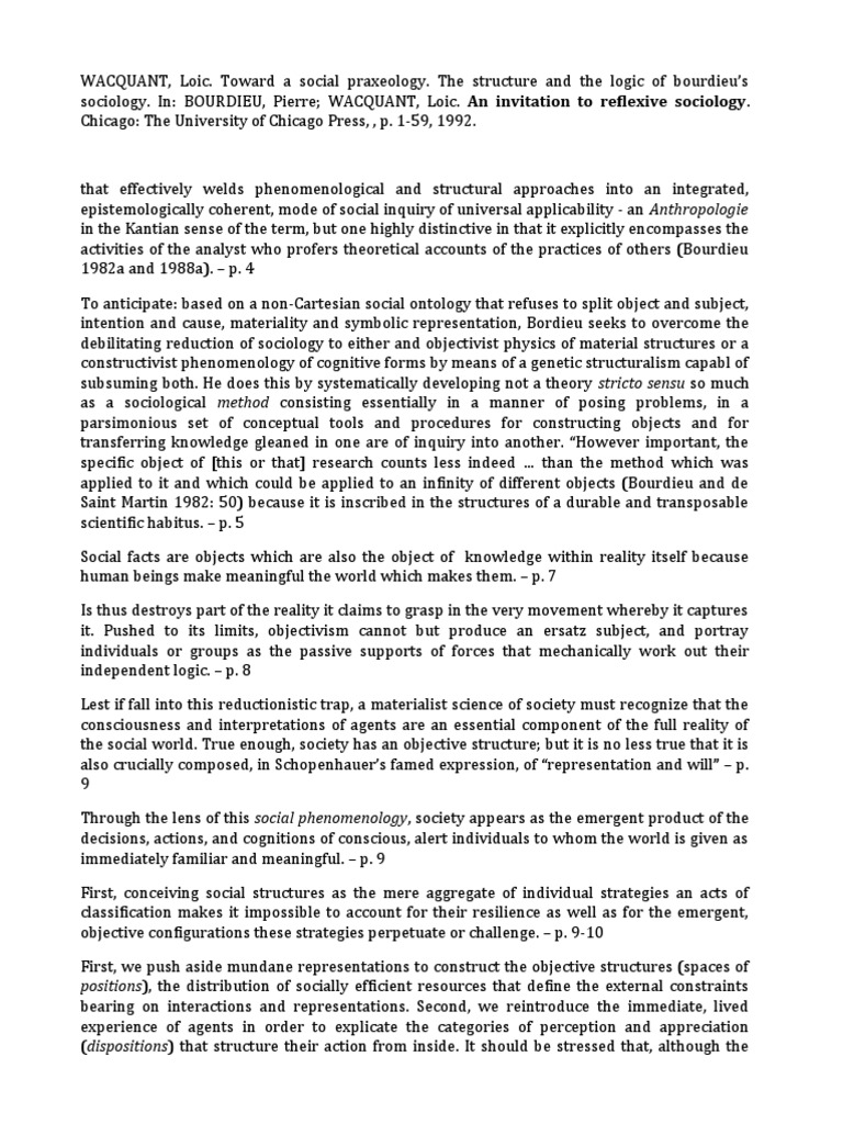 Bourdieu - Outline of A Theory of Practice | PDF | Reflexivity (Social ...