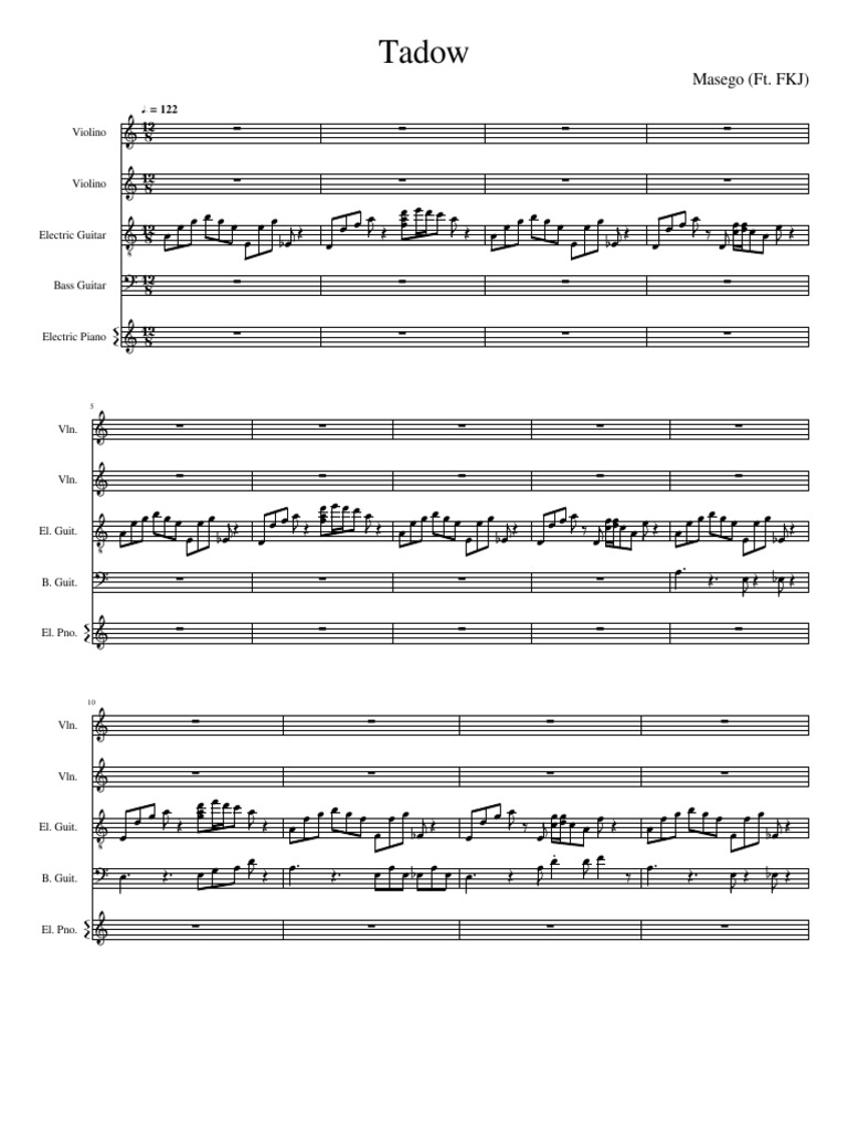 Tadow-Masego - Violin-Partitura - e - Partes | PDF | String Instruments ...